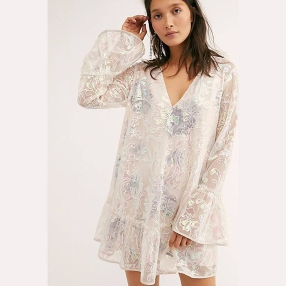 Free People | Dresses | Free People Falling Flowers Frock | Poshmark